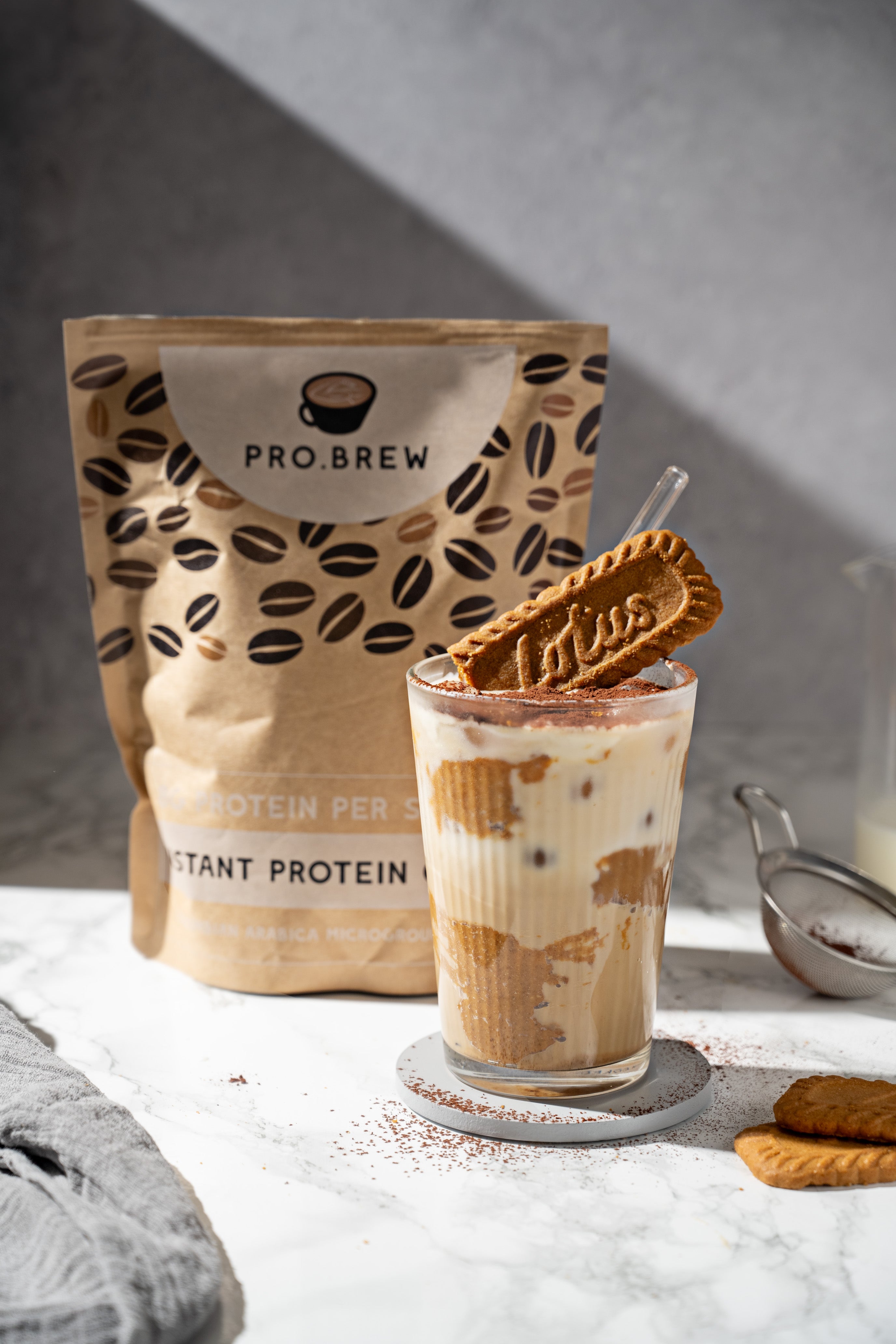 Protein biscoff iced latte – Pro Brew